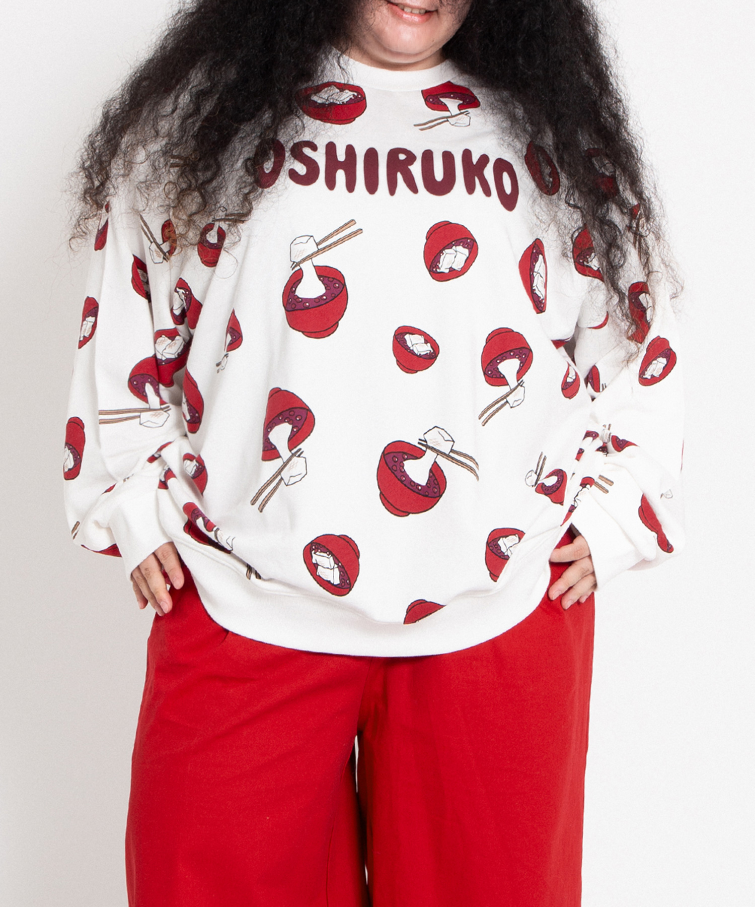 【新サイズ】おしるこ総柄スウェット[商品：PN19AW-188-15] - PUNYUS Online Store / 公式通販