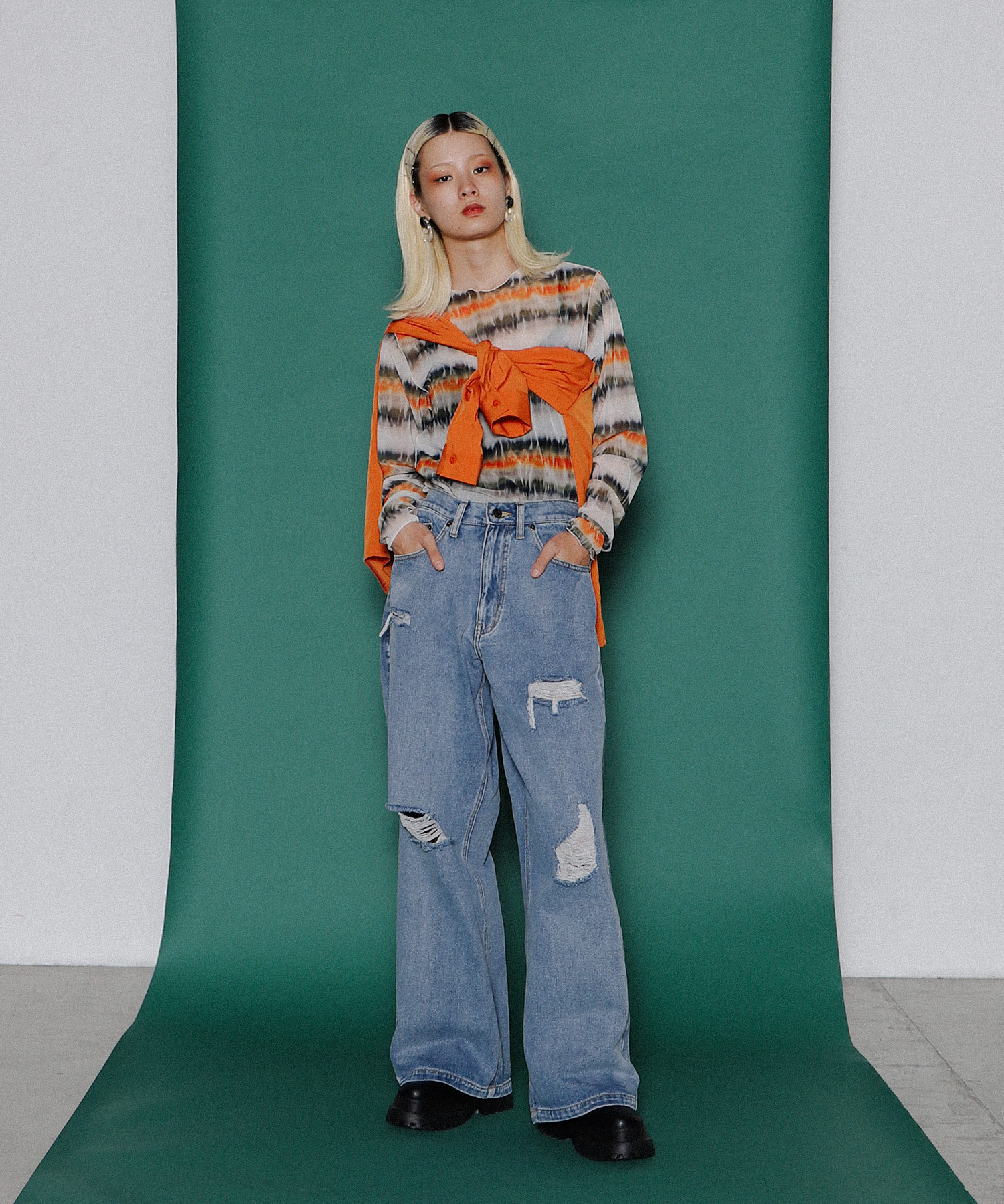 グラデーションシアートップス[商品：PN23AW-005] - PUNYUS Online Store / 公式通販