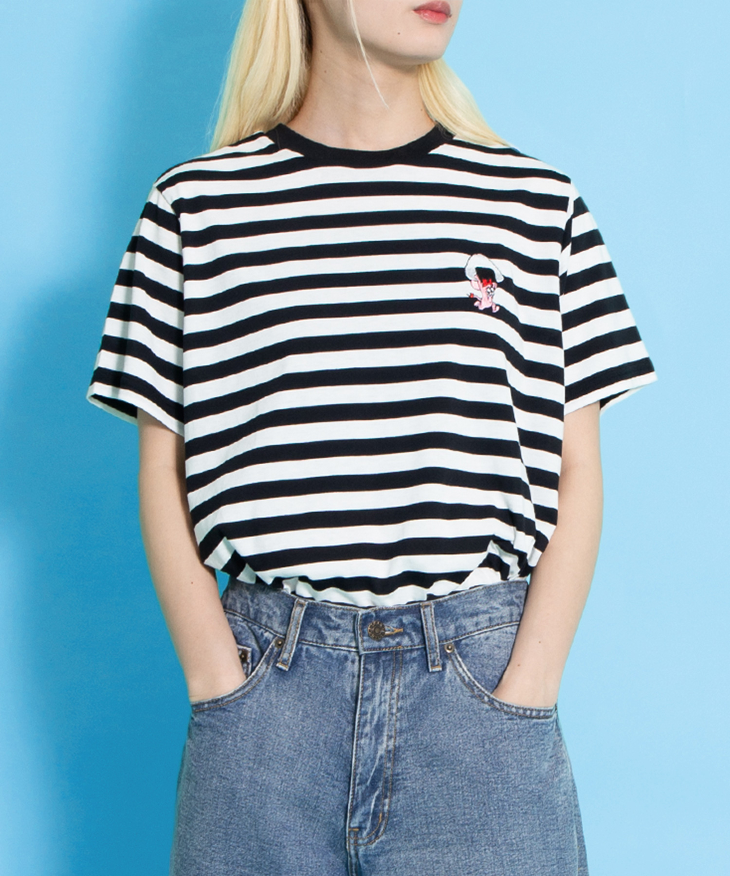 ワンポイントボーダーTシャツ[商品：PN24SS-032-2] - PUNYUS Online Store / 公式通販