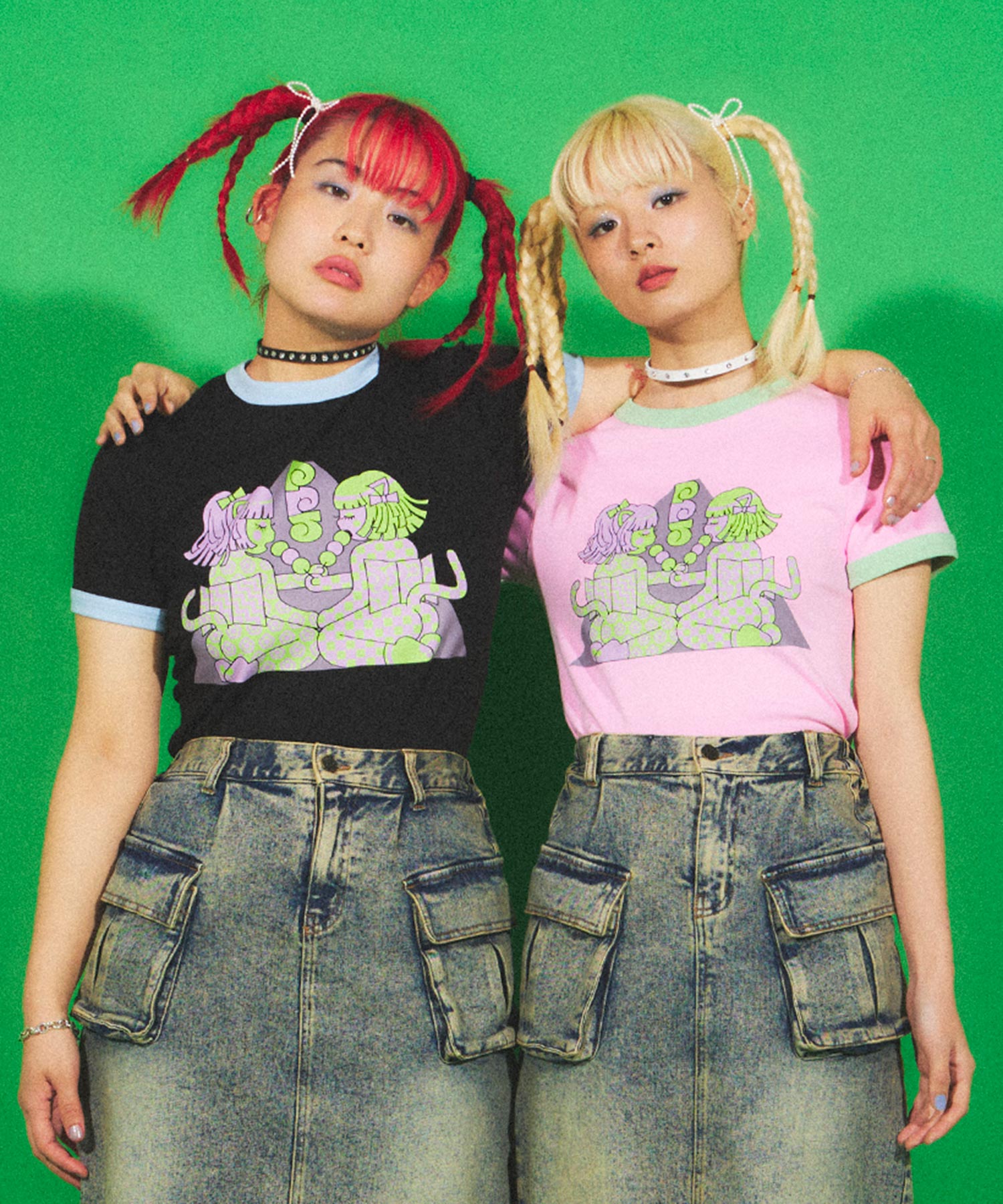 わたしたちJAPANgirlsピチリンガーTシャツ[商品：PN24SS-080] - PUNYUS Online Store / 公式通販