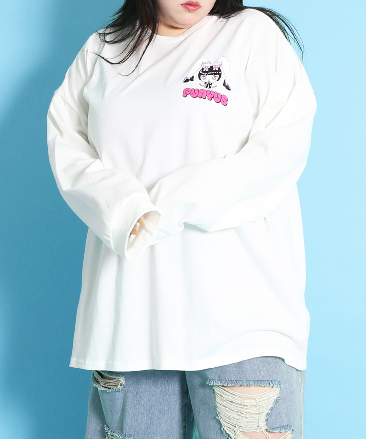 Rabbit girlビッグロンT[商品：PN25SS-007] - PUNYUS Online Store / 公式通販