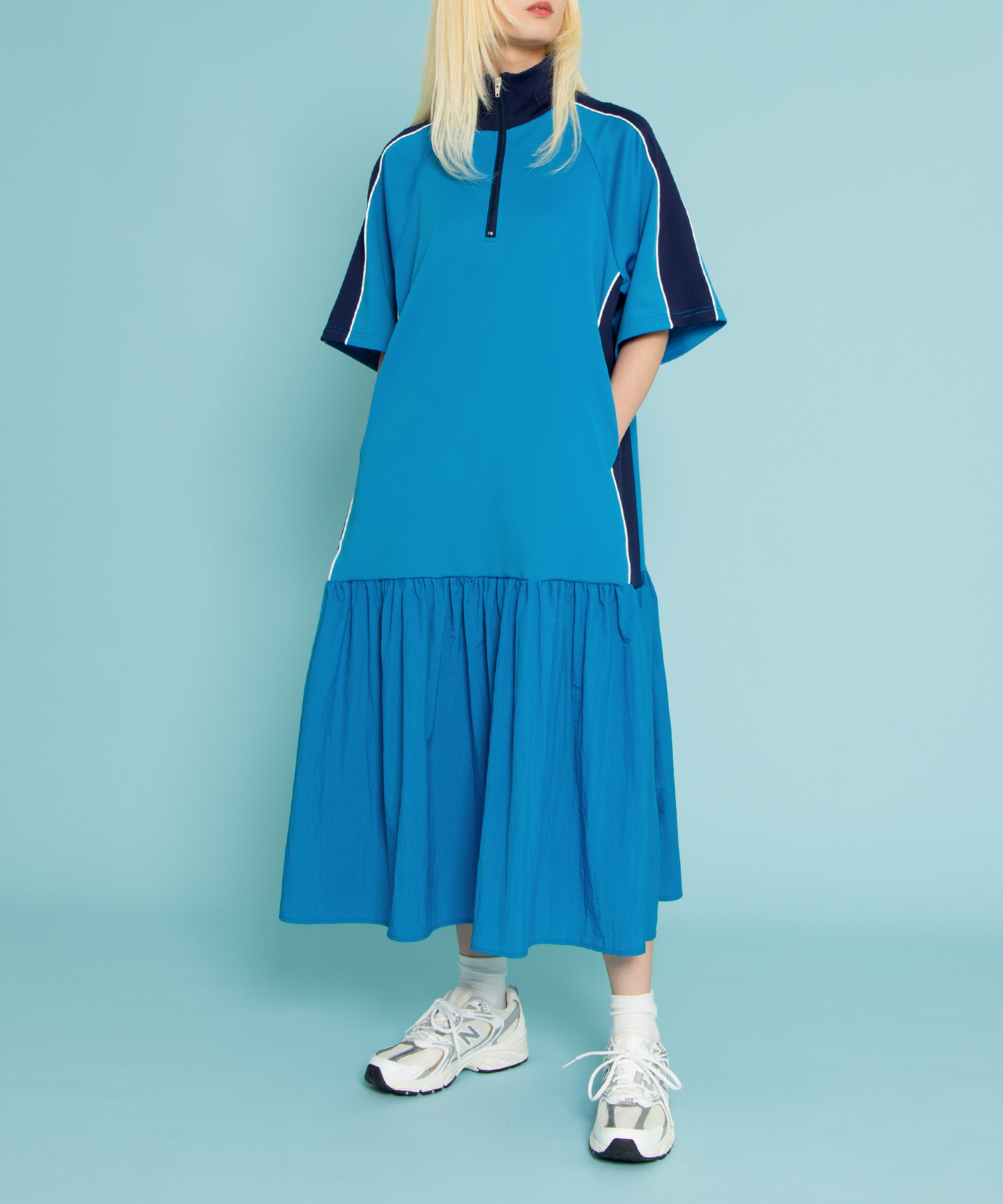 配色切り替えジャージワンピース[商品：PN25SS-049] - PUNYUS Online Store / 公式通販