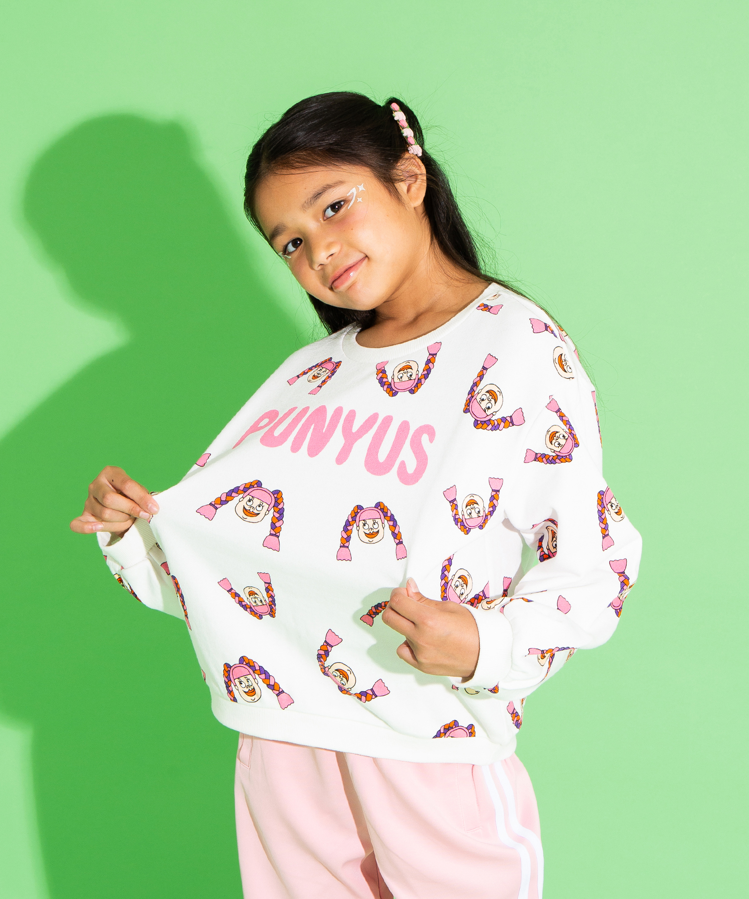 キッズフード総柄スウェット[商品：PNK24AW-001] - PUNYUS Online Store / 公式通販