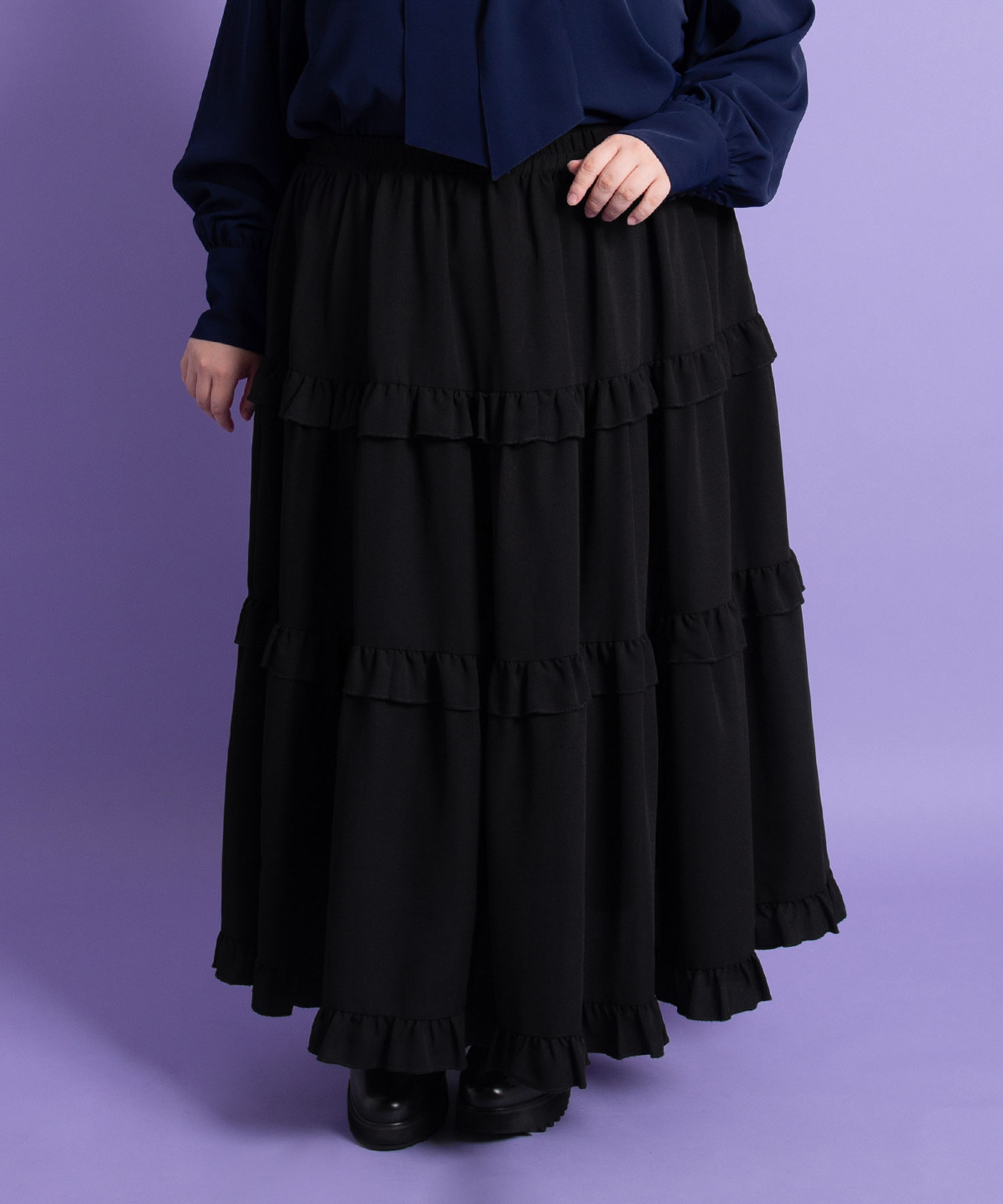 フリルティアードロングスカート[商品：PN24SS-008] - PUNYUS Online Store / 公式通販